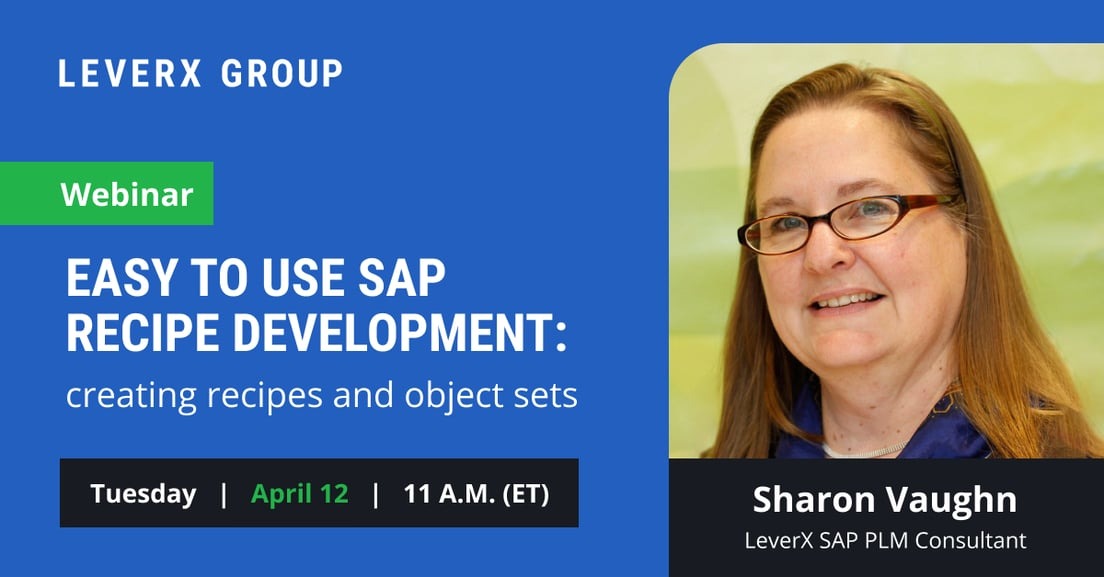 Webinar: Easy to Use SAP Recipe Development | LeverX news